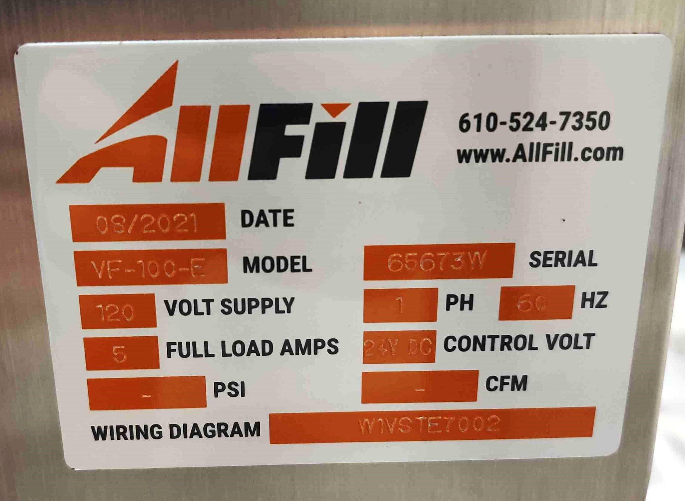All-Fill VF100-E series Used Filler: 2021 Model — CoffeeTec