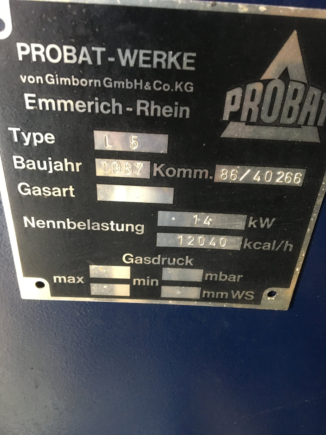 5 Kg Probat L5 Roaster - 1987 - Good Condition - Used — CoffeeTec